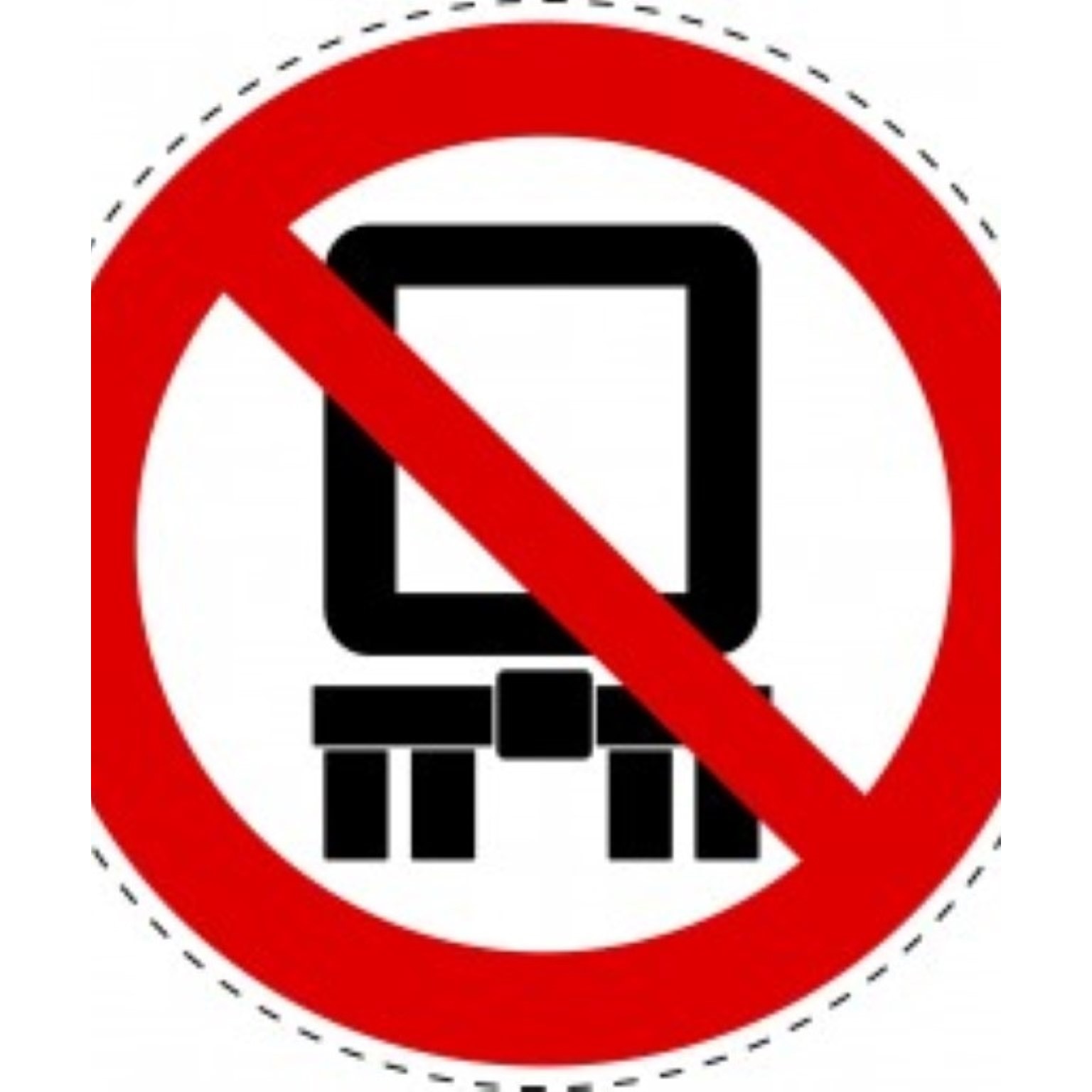 Sticker decorativ, Indicator de Restrictie - Fara Marfuri Periculoase ...