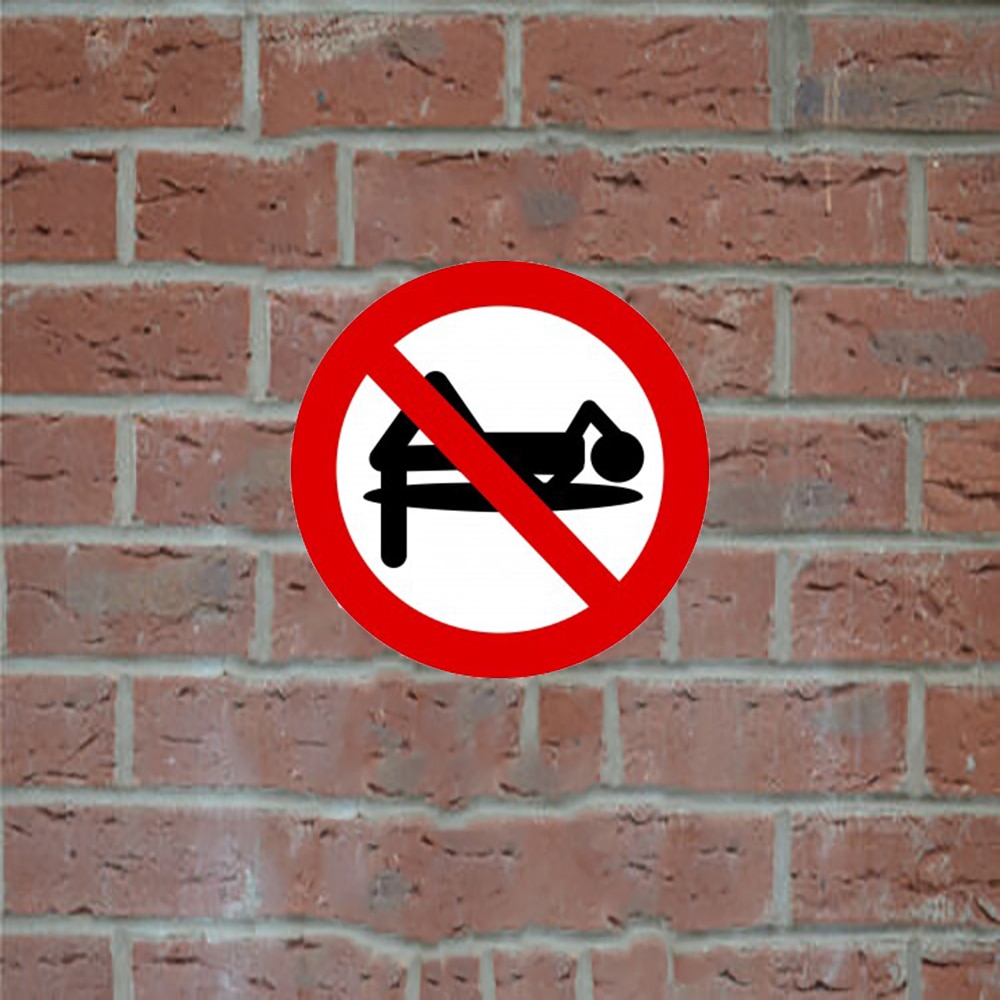 Sticker decorativ, Indicator de Restrictie - Culcatul Interzis ...