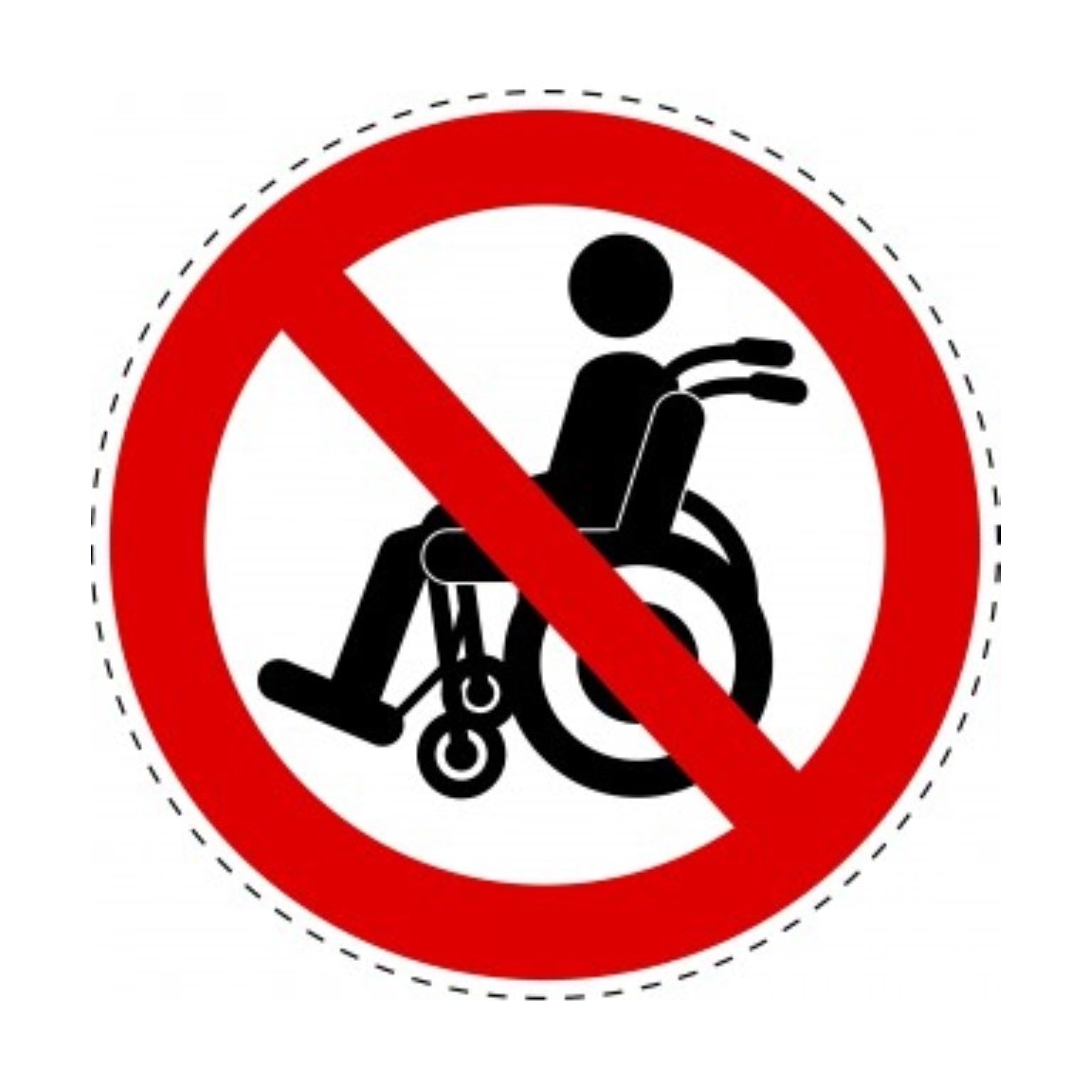 Sticker decorativ, Indicator de Restrictie - Interzis Persoanelor cu ...