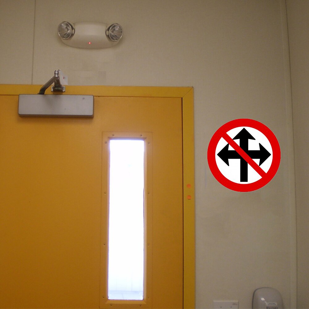 Sticker decorativ, Indicator de Restrictie - Interzis Toate Directiile ...