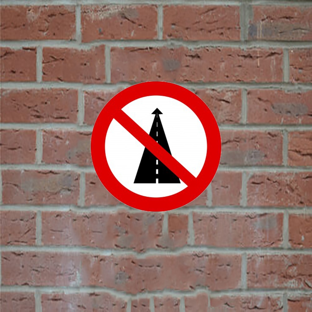 Sticker decorativ, Indicator de Restrictie - Interzis Inainte ...