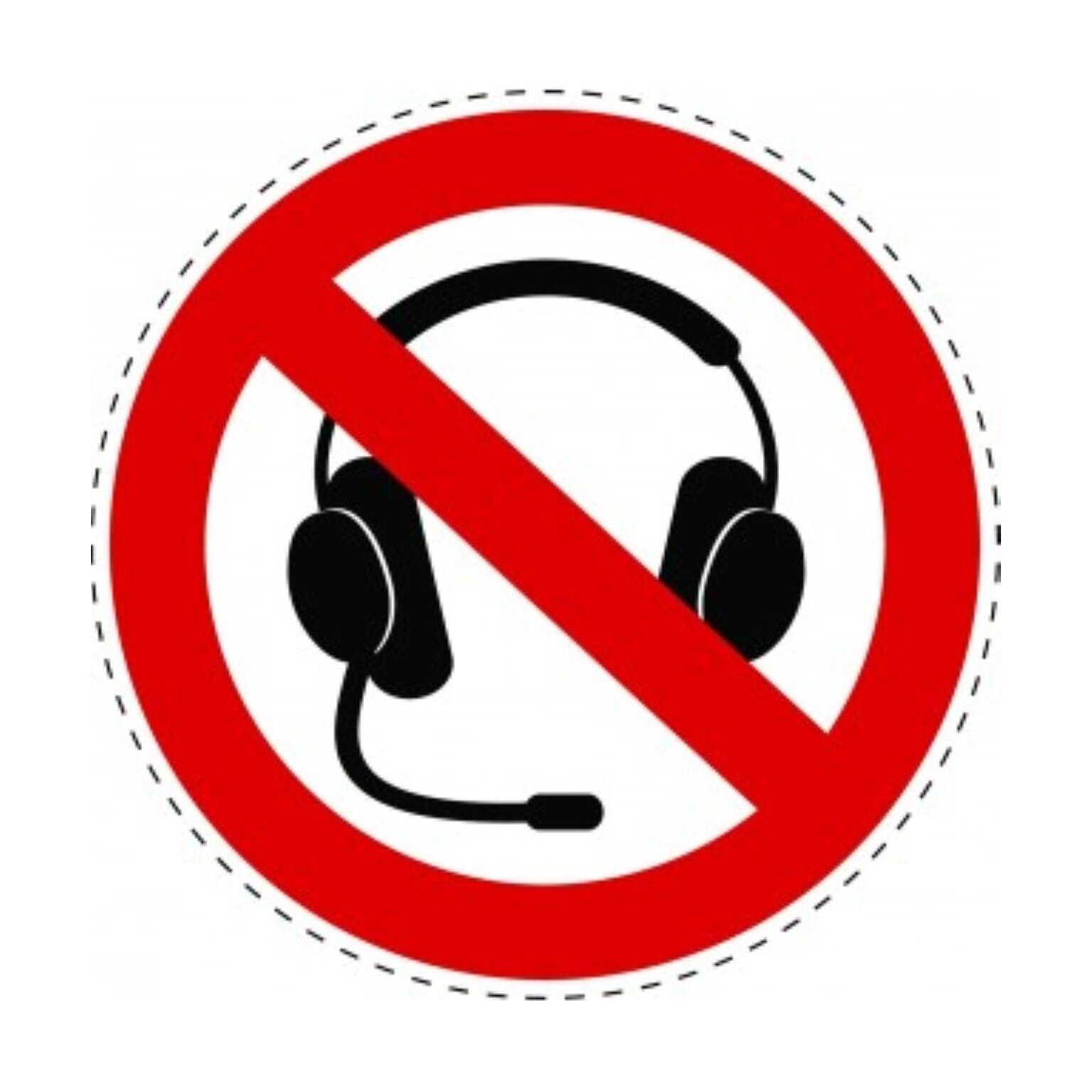 Sticker decorativ, Indicator de Restrictie - Castile audio interzise ...