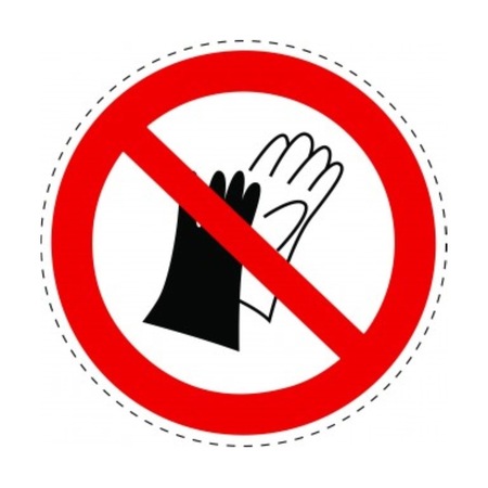 Sticker decorativ, Indicator de Restrictie - Utilizarea Manusilor ...
