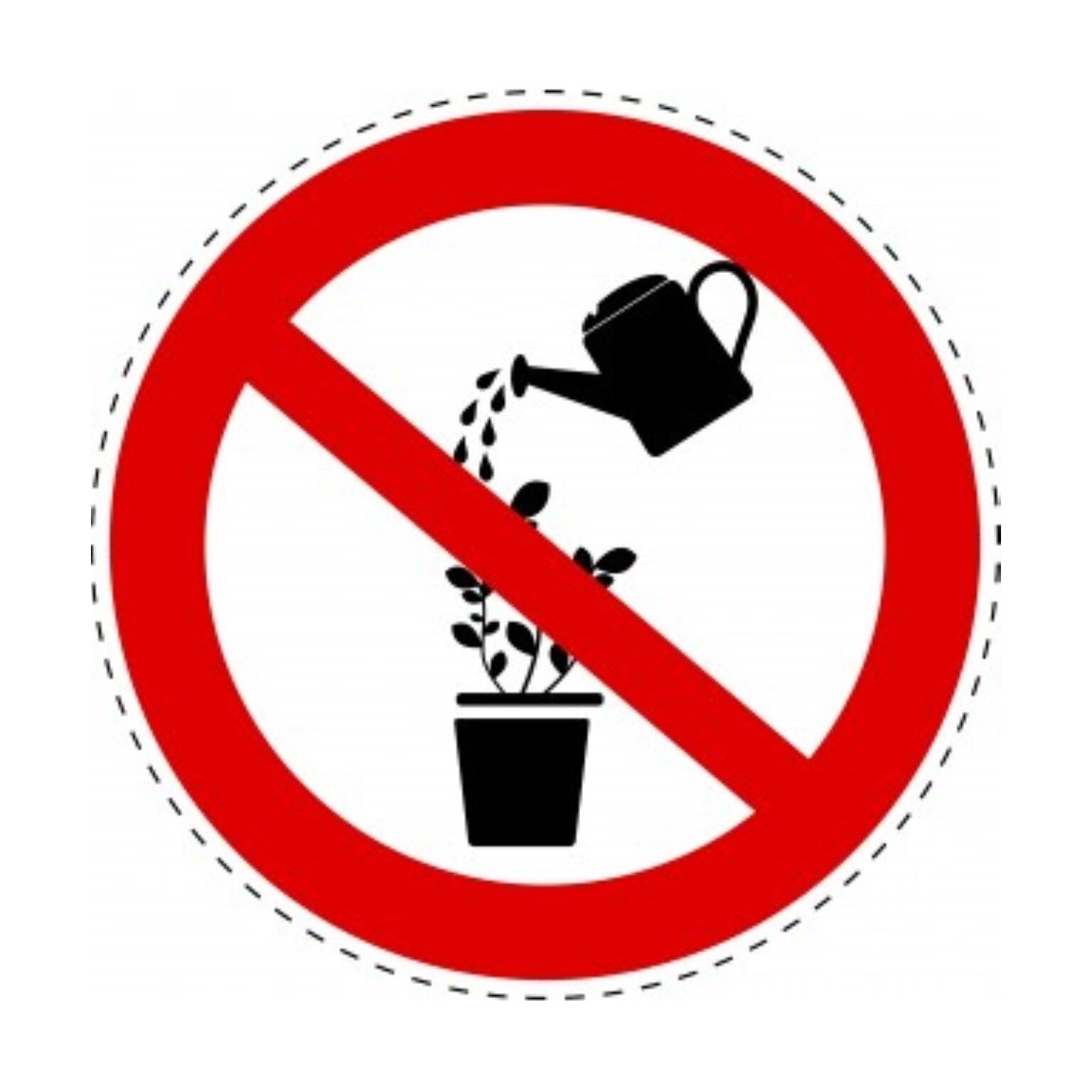 Sticker decorativ, Indicator de Restrictie - Udarea Plantelor Interzisa ...