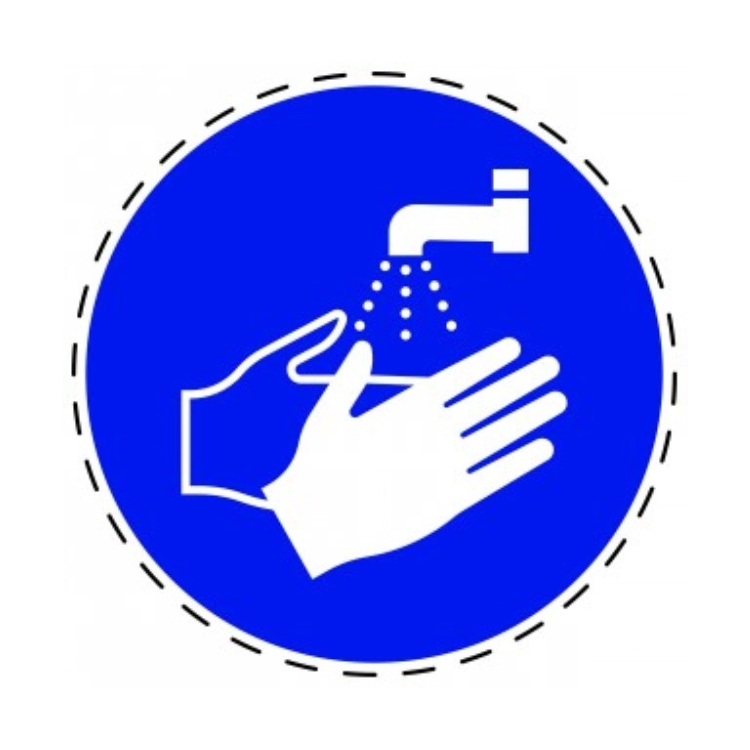 Sticker decorativ, Indicator de Obligativitate - Spalarea Mainilor ...
