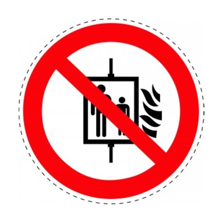 Sticker decorativ, Indicator de Restrictie - Utilizarea Ascensorului in ...