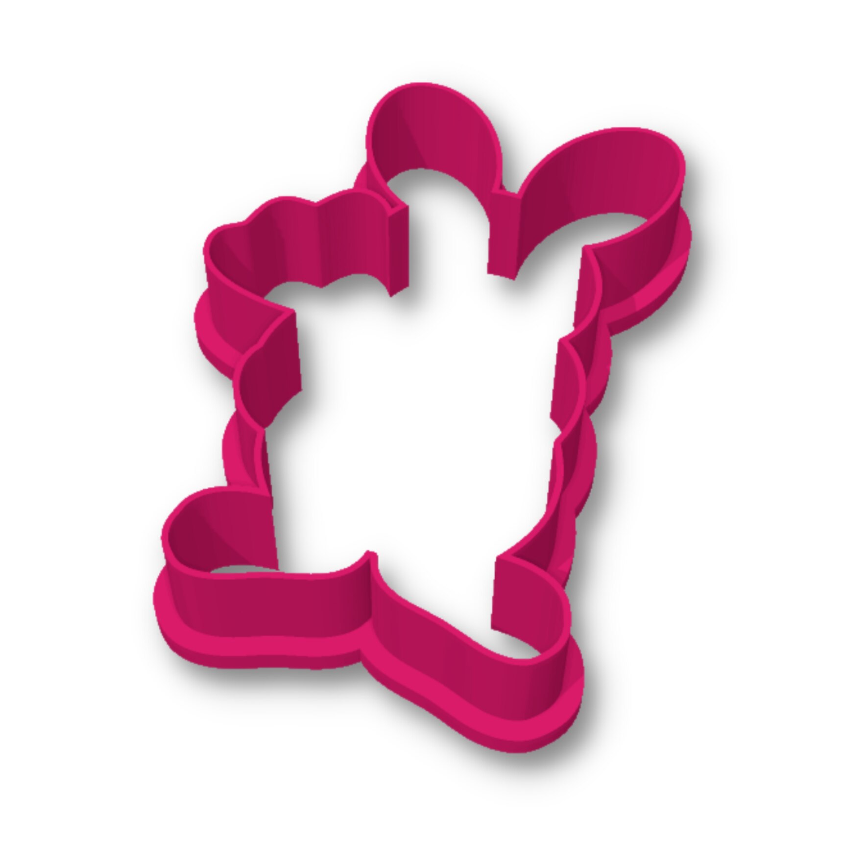 Decupator contur iepuras cu pos, 8 cm, plastic PLA, roz - eMAG.ro