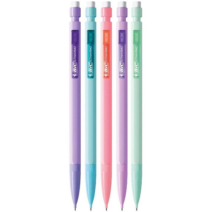 Set creion mecanic BIC Matic Pastel 0.7mm P/5 - eMAG.ro