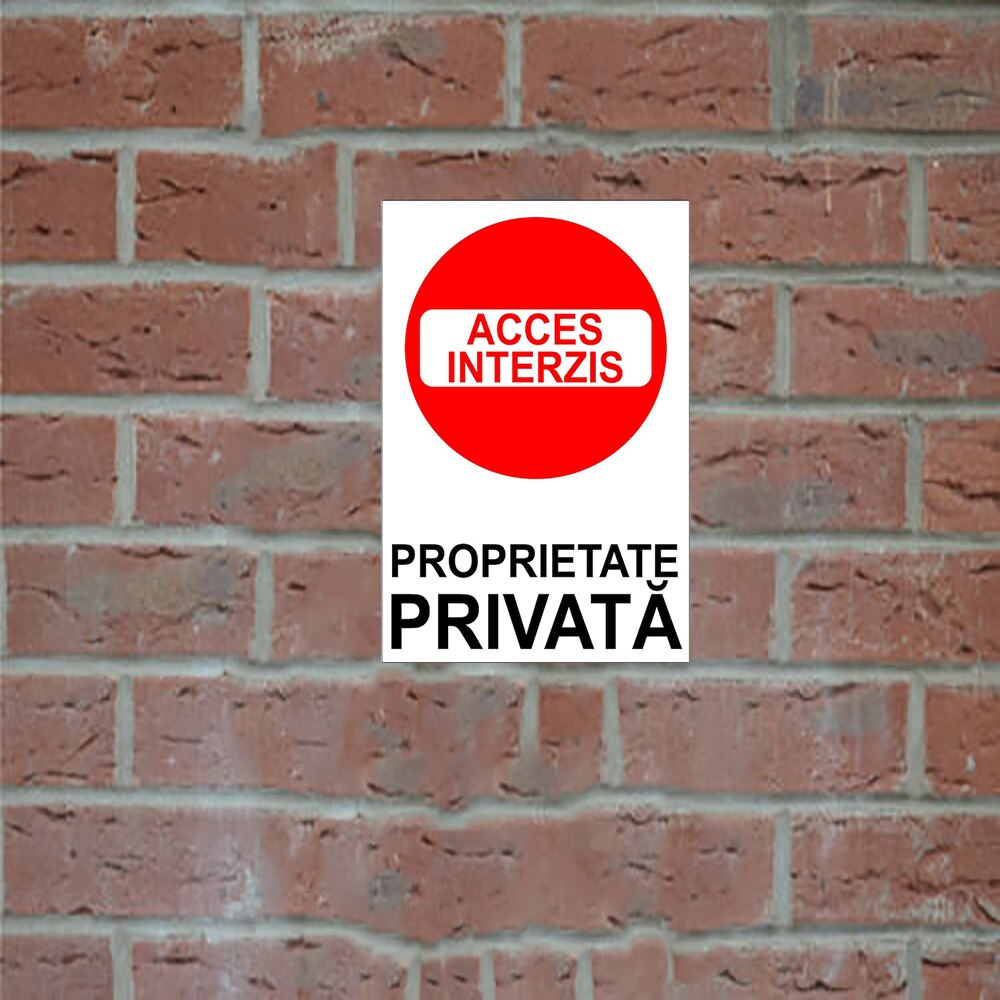 Sticker decorativ, Indicator interzicere - Acces interzis, proprietate ...