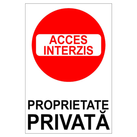 Sticker decorativ, Indicator interzicere - Acces interzis, proprietate ...