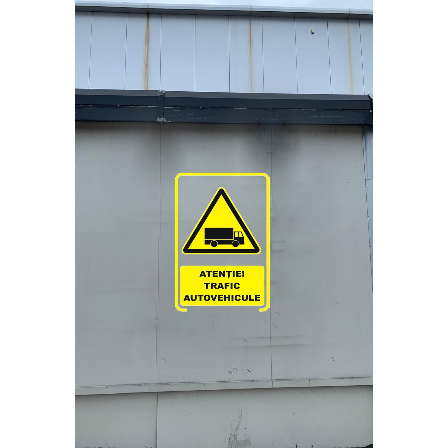 Sticker decorativ, Indicator avertizare - Atentie trafic autovehicule ...