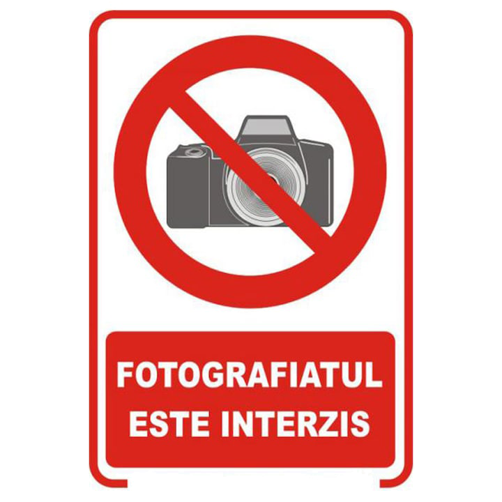 Sticker decorativ, Indicator interzicere - Fotografiatul este interzis ...