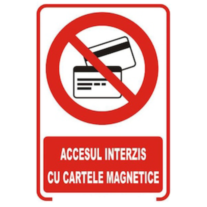 Sticker decorativ, Indicator interzicere - Cu cartele magnetice, 21x29 ...