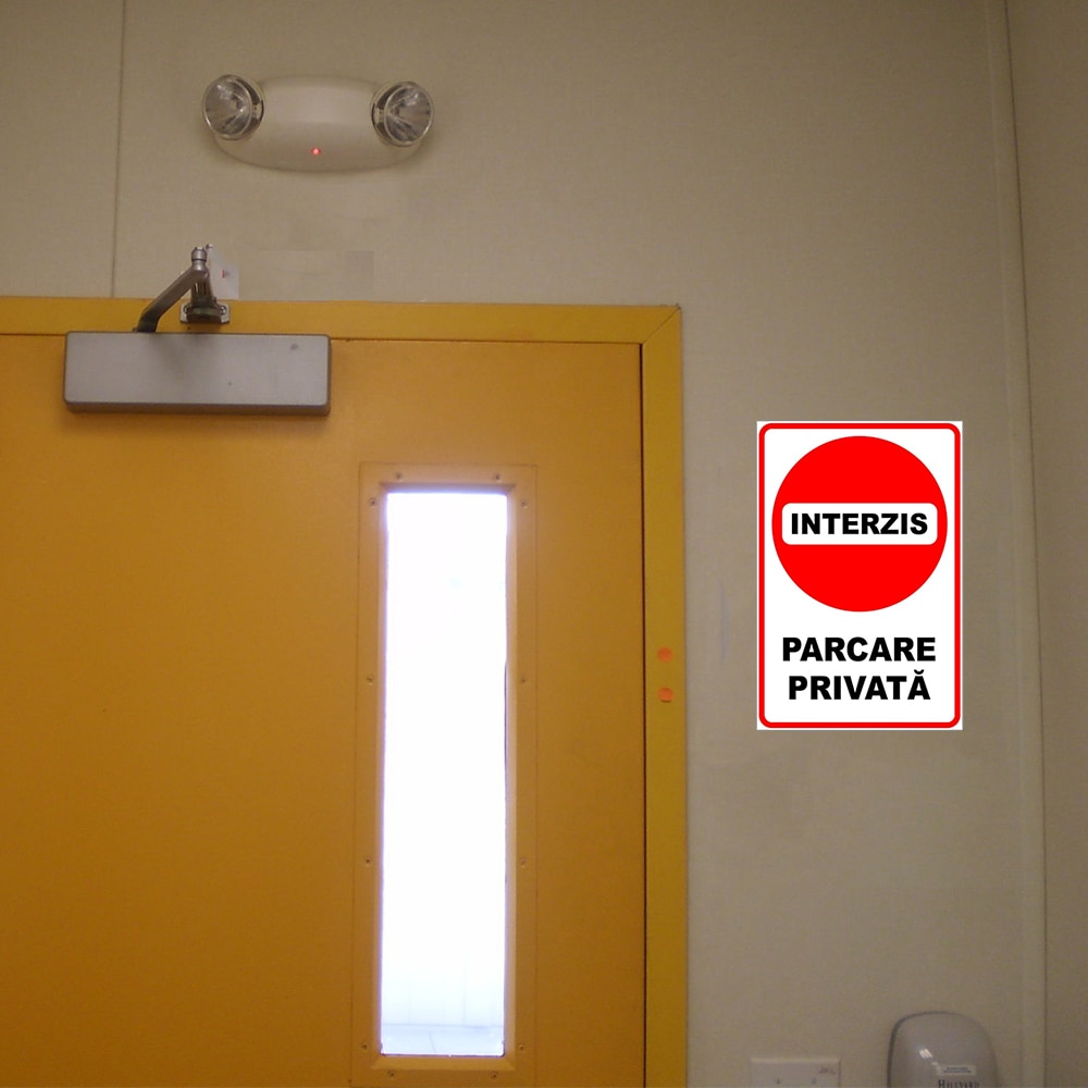 Sticker decorativ, Indicator interzicere - Interzis parcare privata, 14 ...