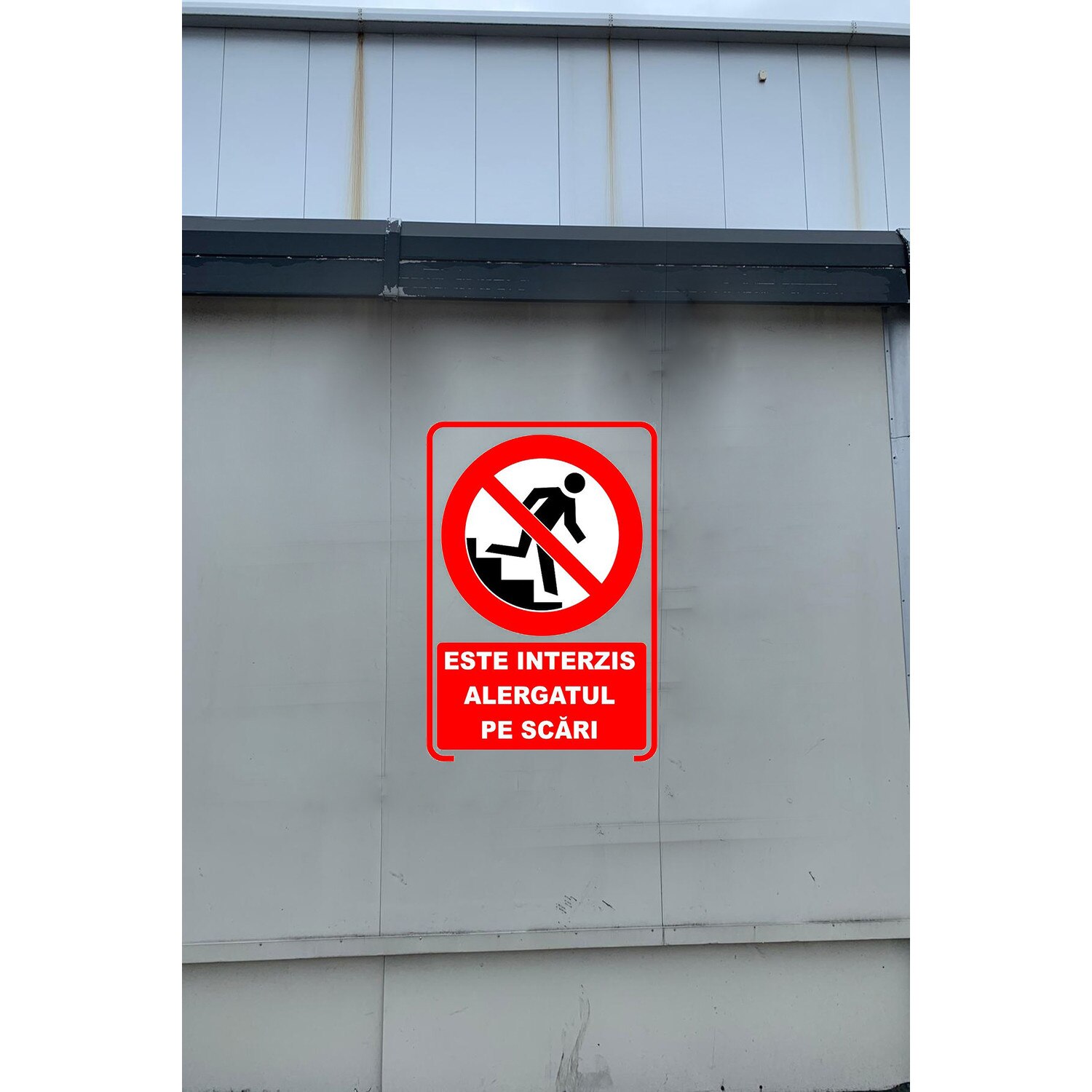 Sticker decorativ, Indicator interzicere - Alergatul pe scari interzis ...