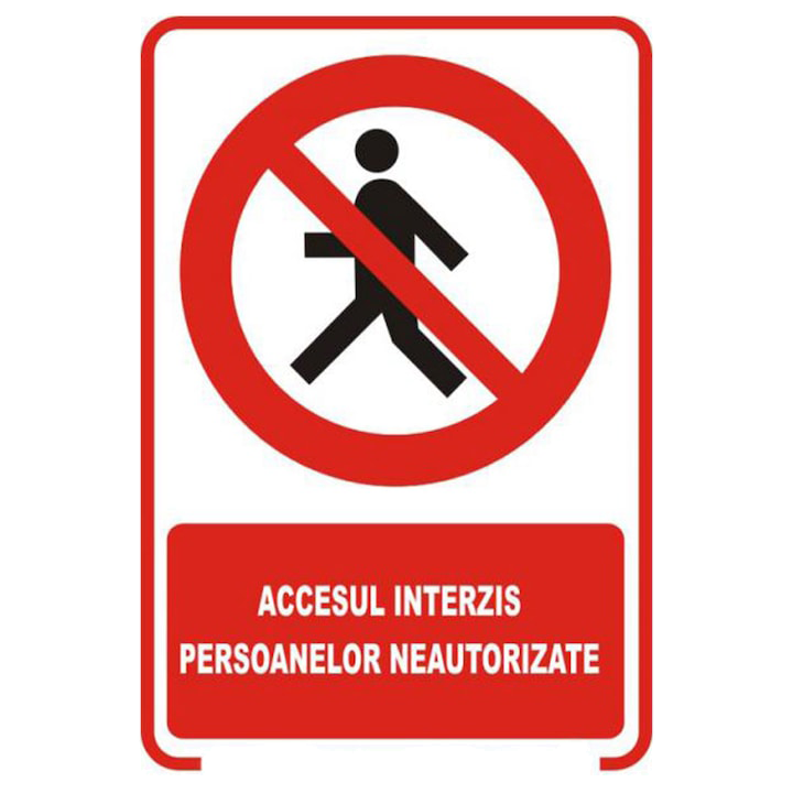 Sticker decorativ, Indicator interzicere - Accesul interzis persoanelor ...