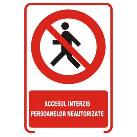 Sticker decorativ, Indicator interzicere - Accesul interzis persoanelor ...