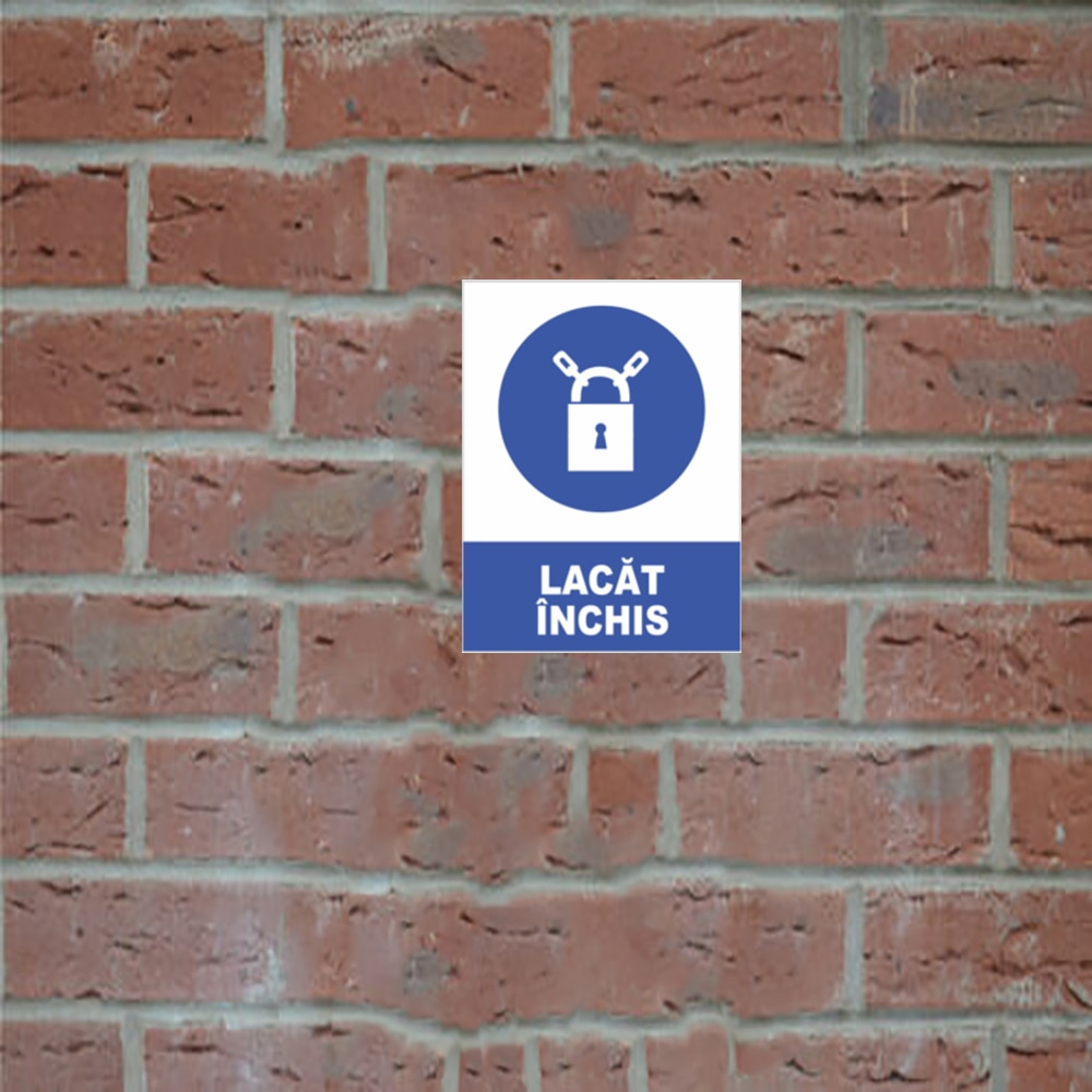 Sticker decorativ, Indicator - Lacat inchis, 21x29.7 cm A4 - eMAG.ro