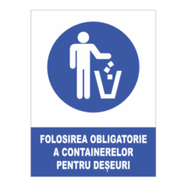 Sticker decorativ, Indicator - Folosirea obligatorie a containerelor ...