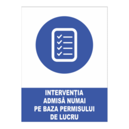 Sticker decorativ, Indicator - Interventia admisa pe baza permisului de ...