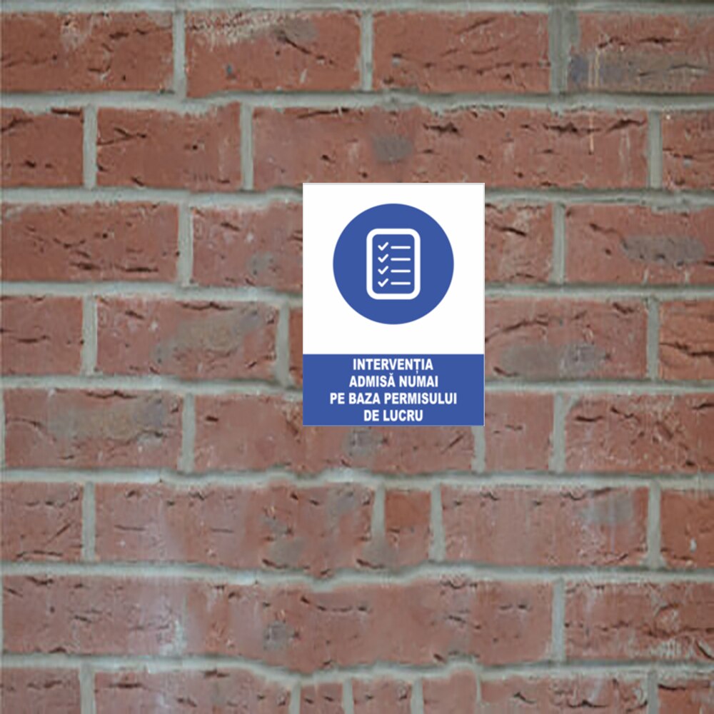 Sticker decorativ, Indicator - Interventia admisa pe baza permisului de ...