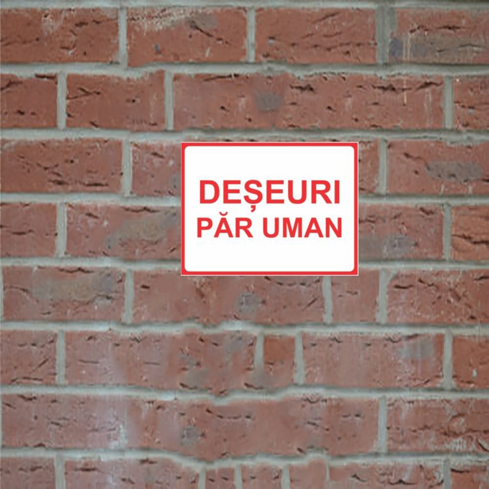Sticker decorativ, Indicator - Deseuri par uman, 21x29.7 cm A4 - eMAG.ro