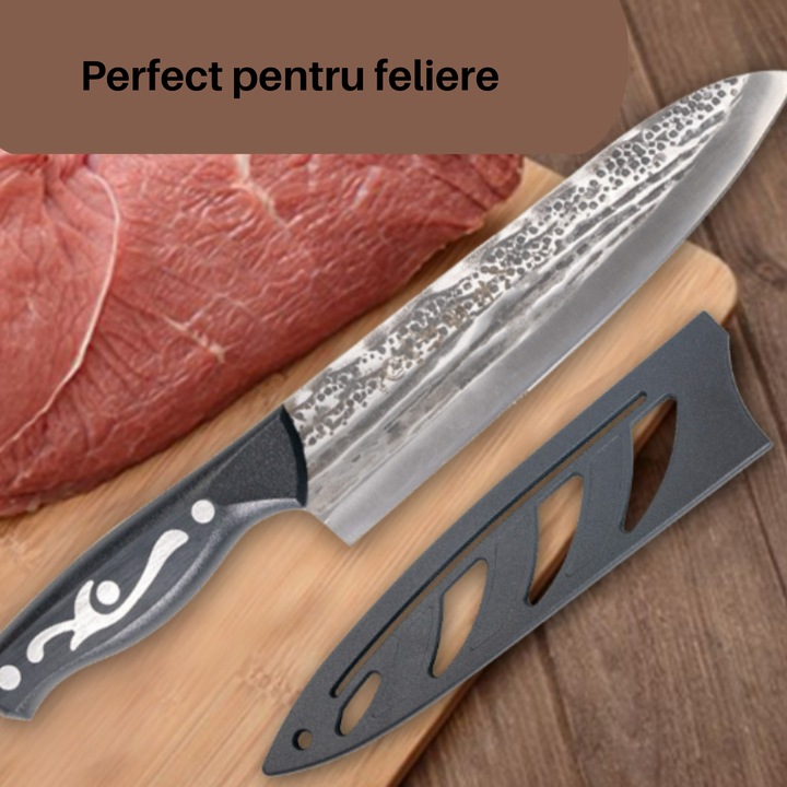 Cutit bucatar universal cu lama de 21 cm, Material Otel Tratat, Maner ...