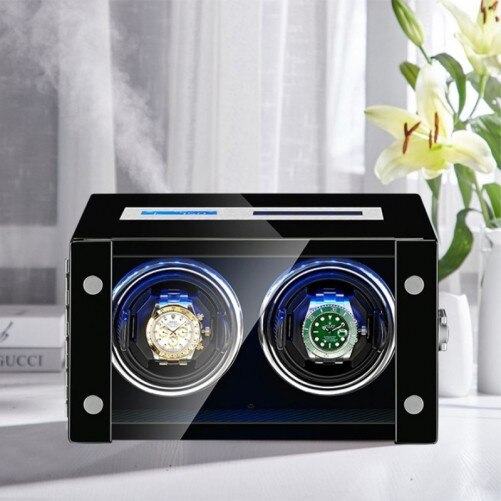 Кутия за автоматично навиване на часовник iUni, Luxury Watch Winder 2 ...