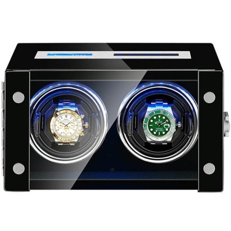 Кутия за автоматично навиване на часовник iUni, Luxury Watch Winder 2 ...