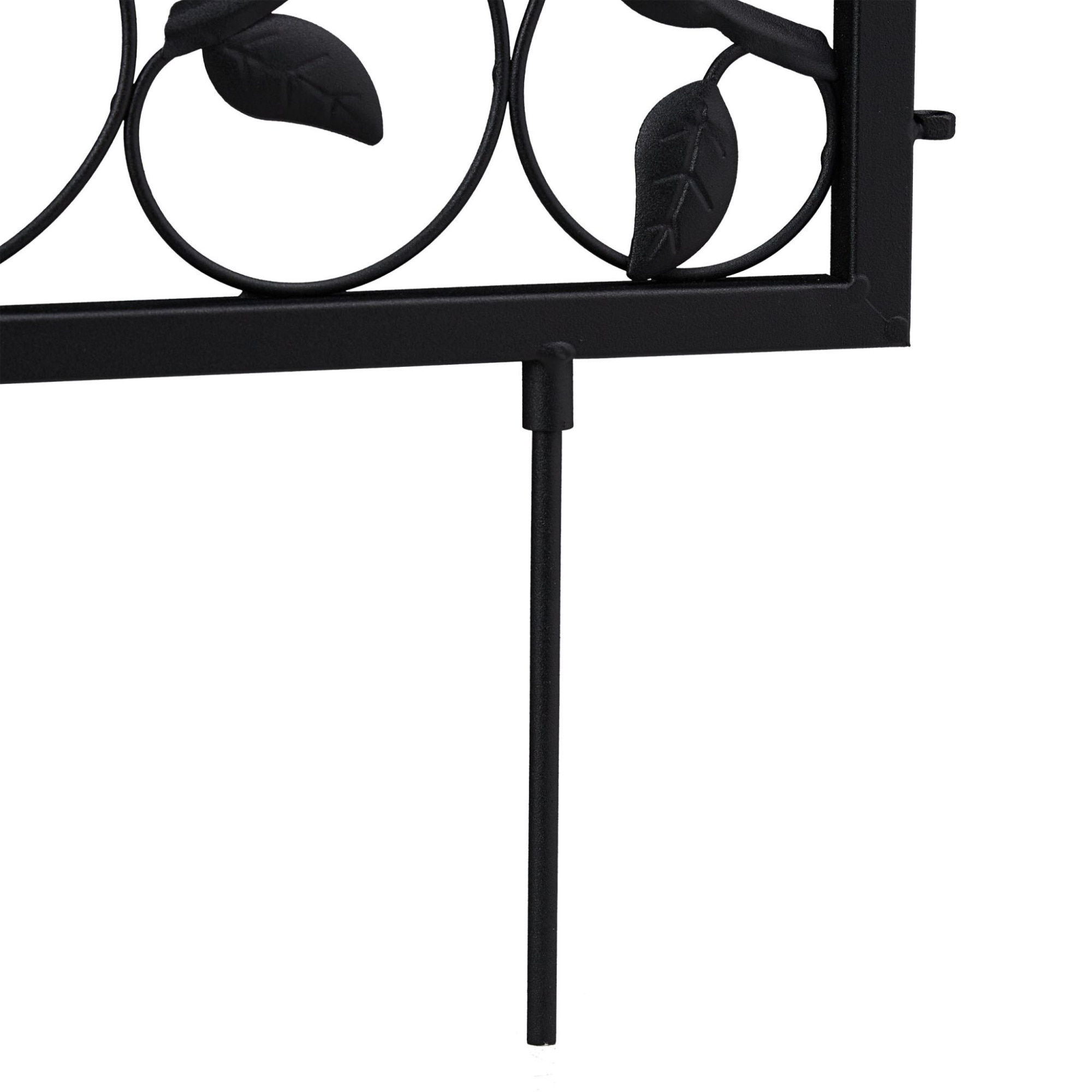 Gard decorativ, cu infigere in sol, 4 piese, stil antic, 47 x 225 x 1,5 ...