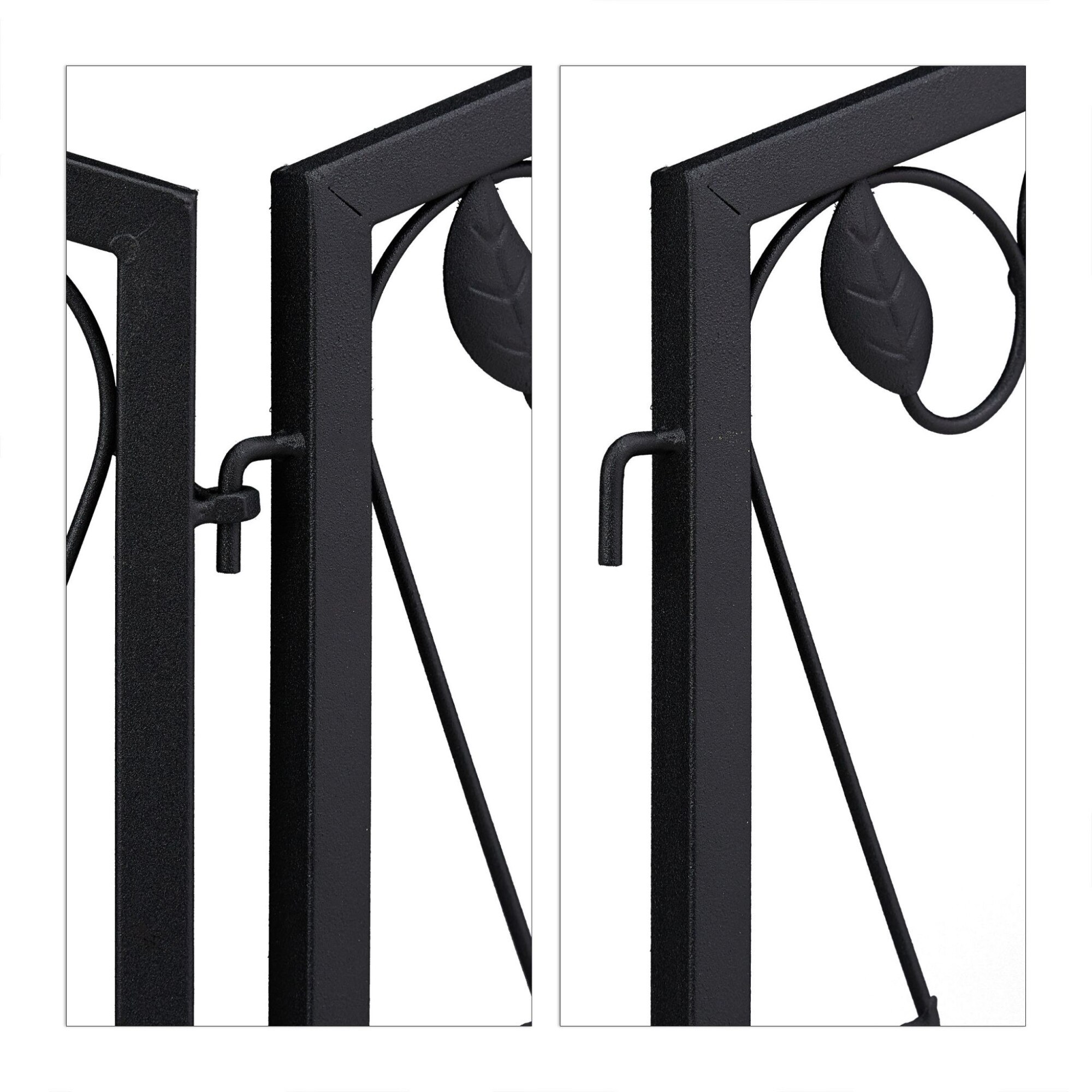 Gard decorativ, cu infigere in sol, 4 piese, stil antic, 47 x 225 x 1,5 ...