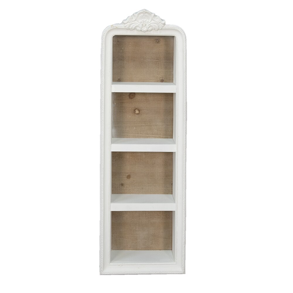 Raft perete lemn alb maro 42x19x126 cm - eMAG.ro