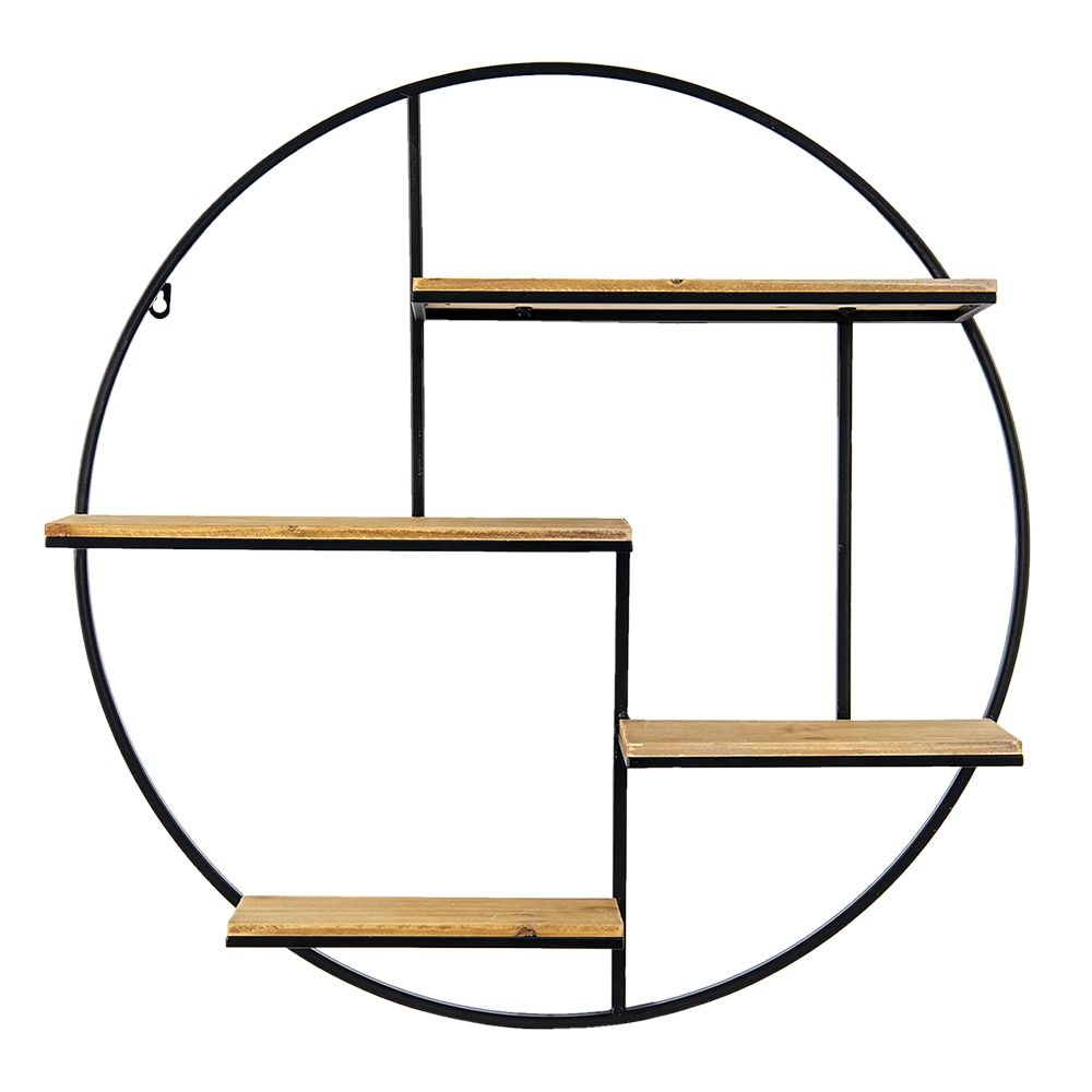 Raft perete 4 polite fier lemn 70x15 cm - eMAG.ro