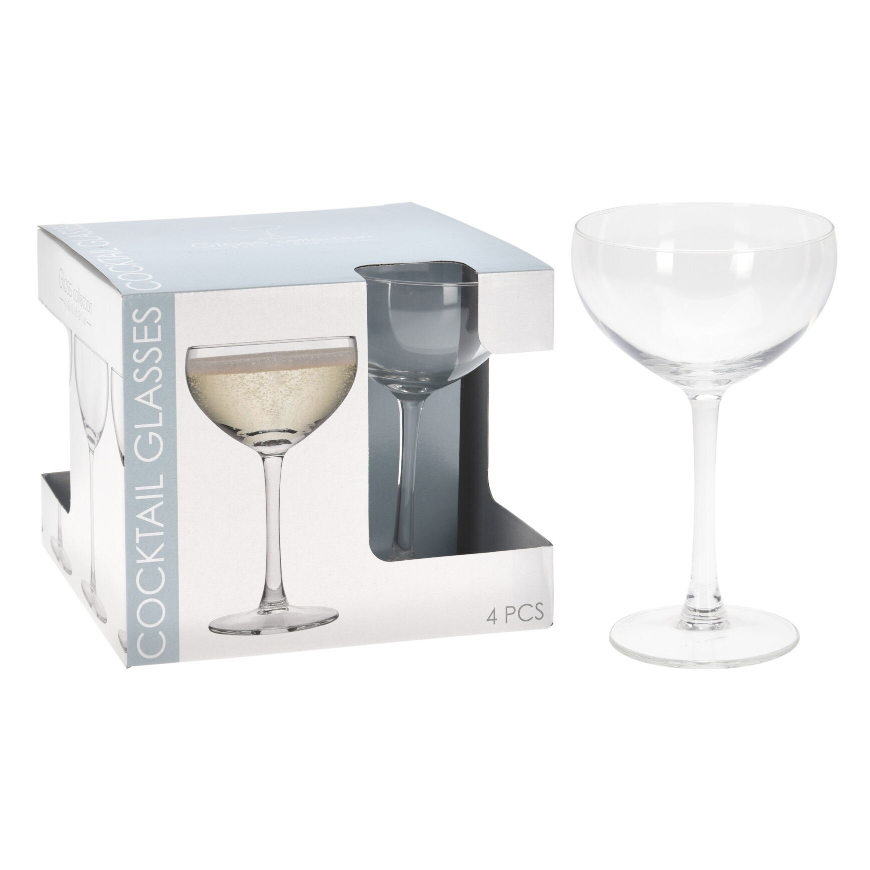 Set 4 pahare pentru cocktail din sticla transparenta Ilsedo, 240 ml ...