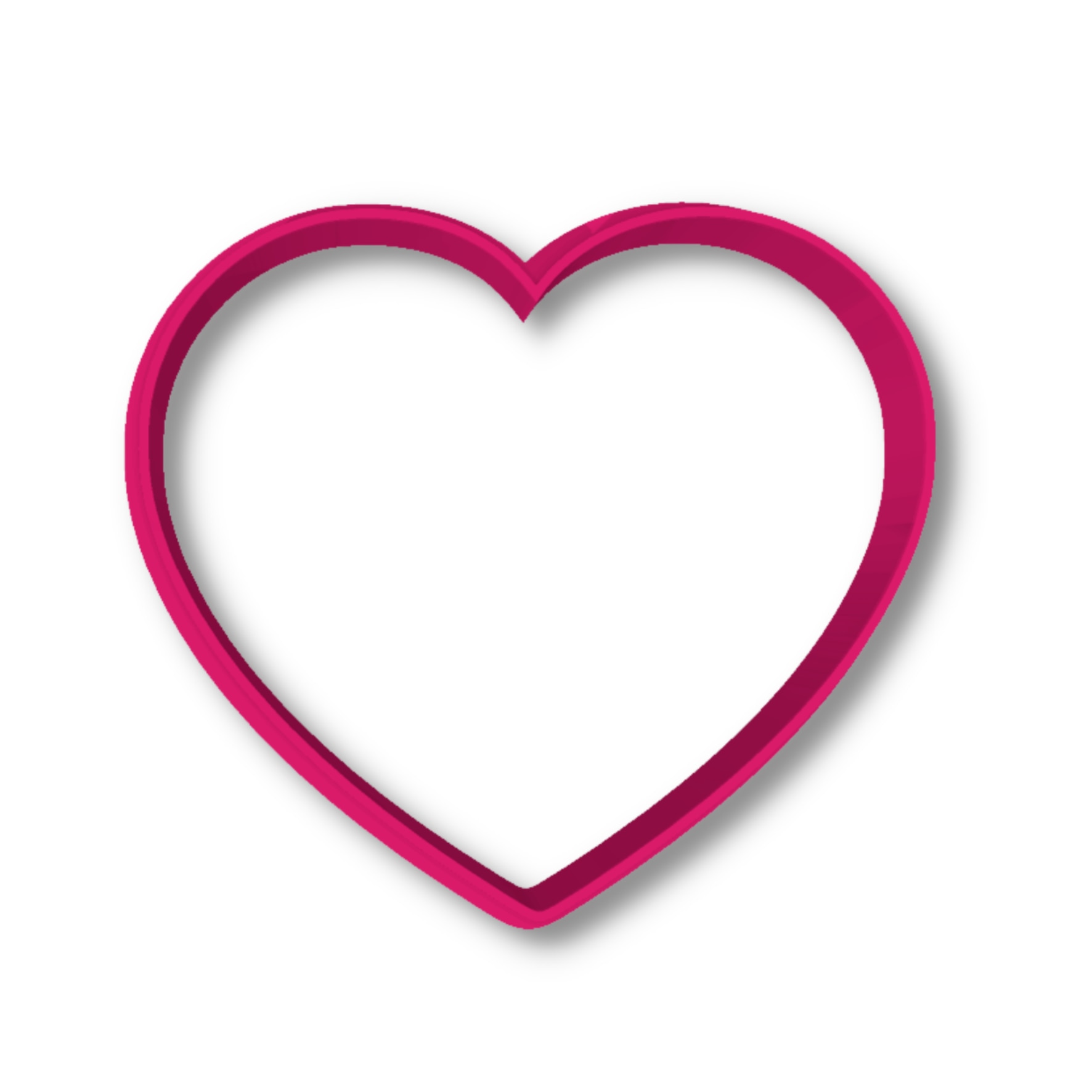 Decupator contur inima Happy Valentines Day, 10 cm, plastic PLA, roz ...