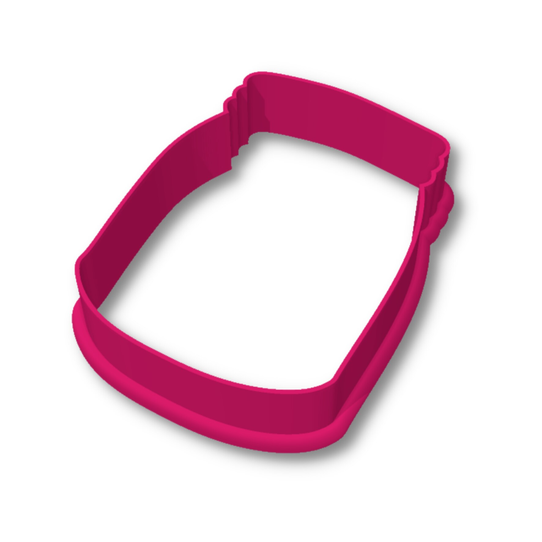 Decupator contur borcan, 10 cm, plastic PLA, roz - eMAG.ro