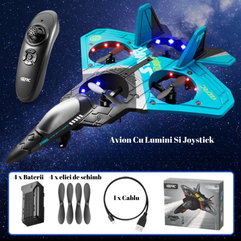 Avion De Lupta 4D V17, RC Cu Telecomanda, Functii Dona, Rezista La ...