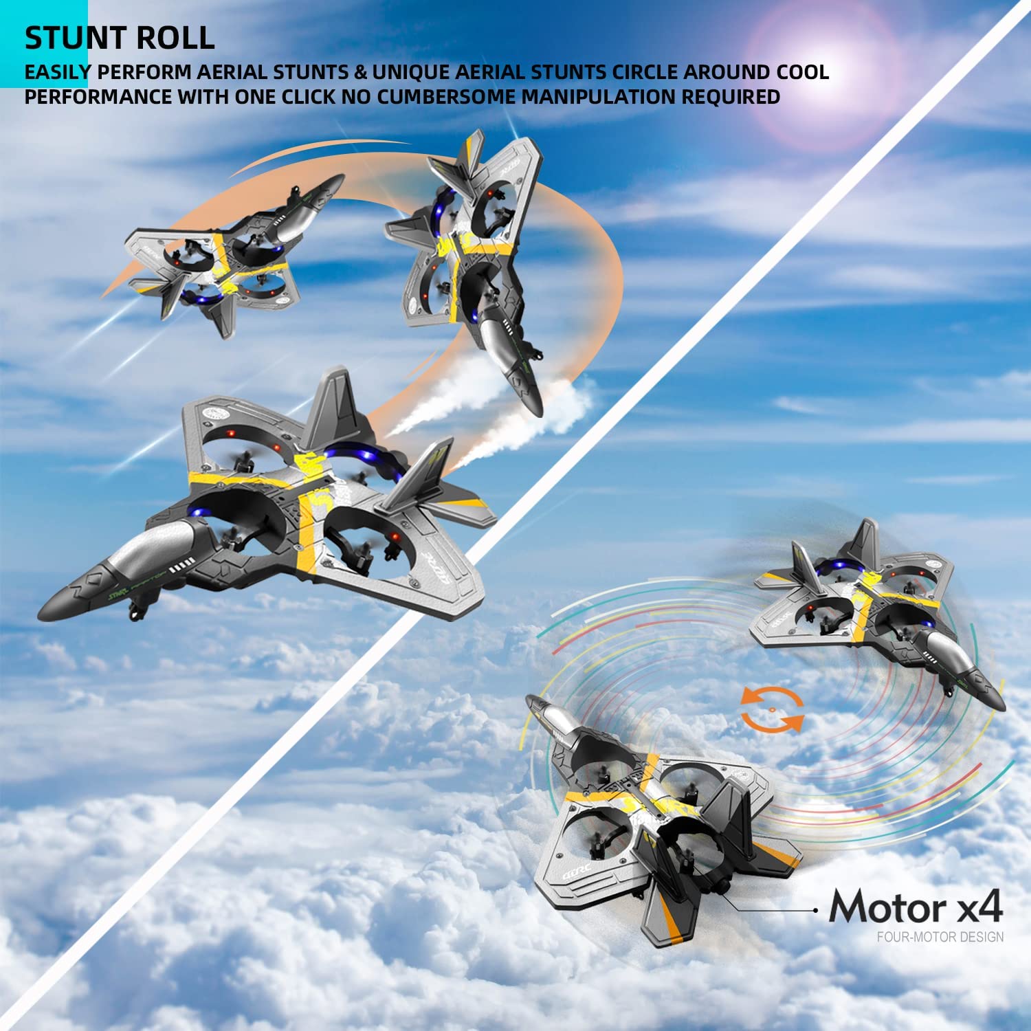 Avion De Lupta 4D V17, RC Cu Telecomanda, Functii Dona, Rezista La ...