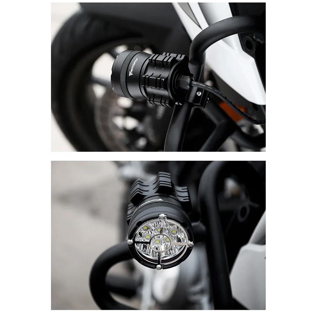 Proiector led cu semnalizare moto/atv/auto, 6500K, 45W, aluminiu ...