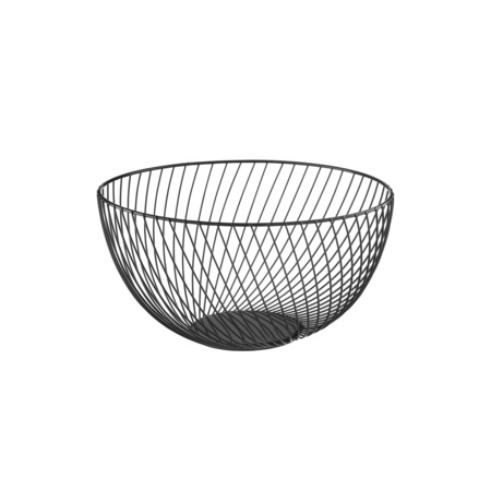 Cos metalic pentru depozitarea fructelor, 26 cm, Ambition Decor, negru ...