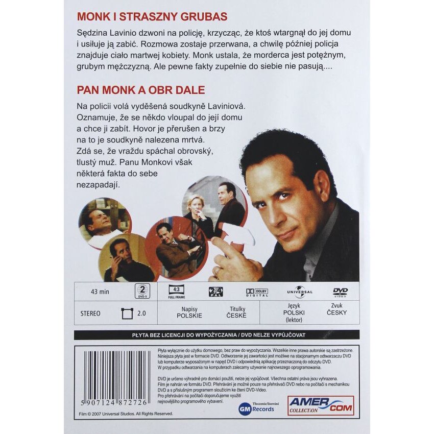 Monk 02: Monk i Straszny grubas [DVD] - eMAG.ro