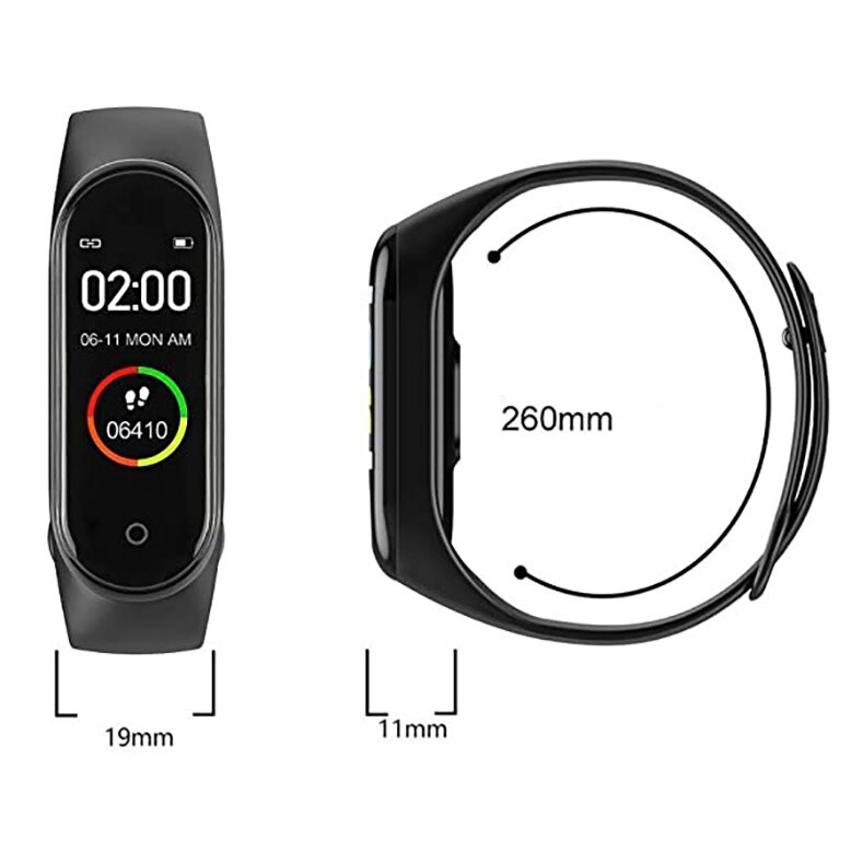 Bratara finess smart, ceas smart, ecran TFT, monitorizare puls, pedometru, IP67, Bluetooth 4.0 ...