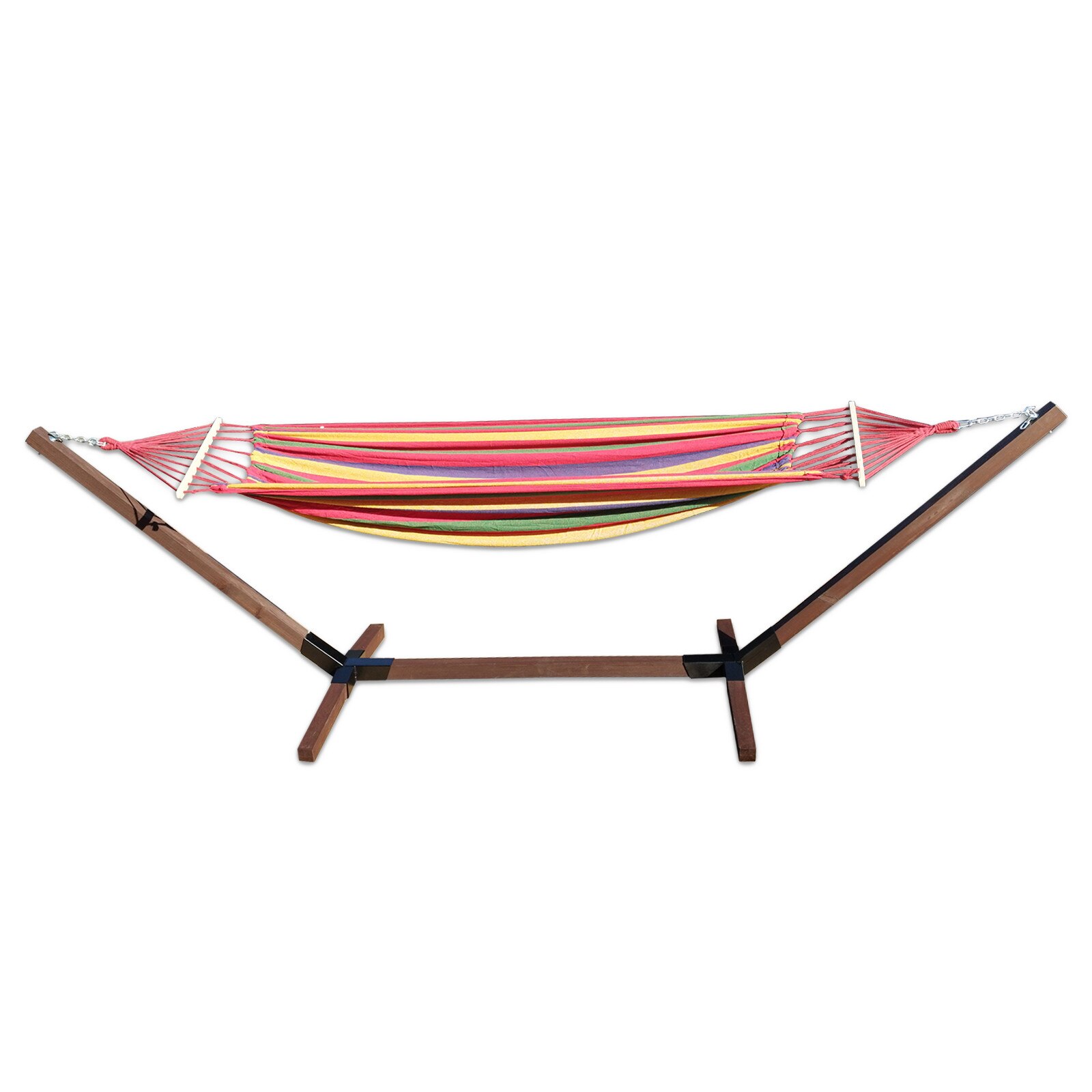 Set suport si hamac, W24, Lemn, Greutate maxima suportata de 300 kg ...