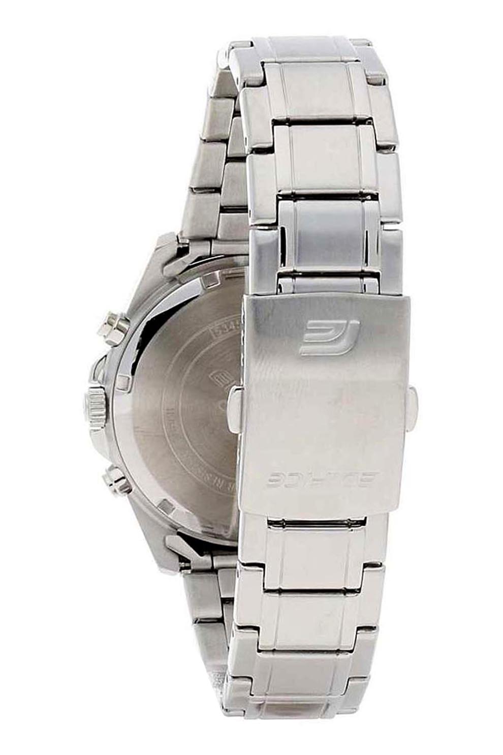 Casio, Ceas cronograf cu bratara metalica, Argintiu, Verde - eMAG.ro