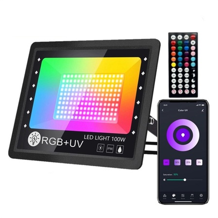 Proiector LED RGBCW Inteligent 100W cu Control prin Aplicatie – Lumina ...