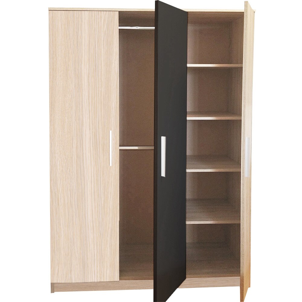 Set Pat si Dulap, 160, Stejar Ferrara si Wenge - eMAG.ro