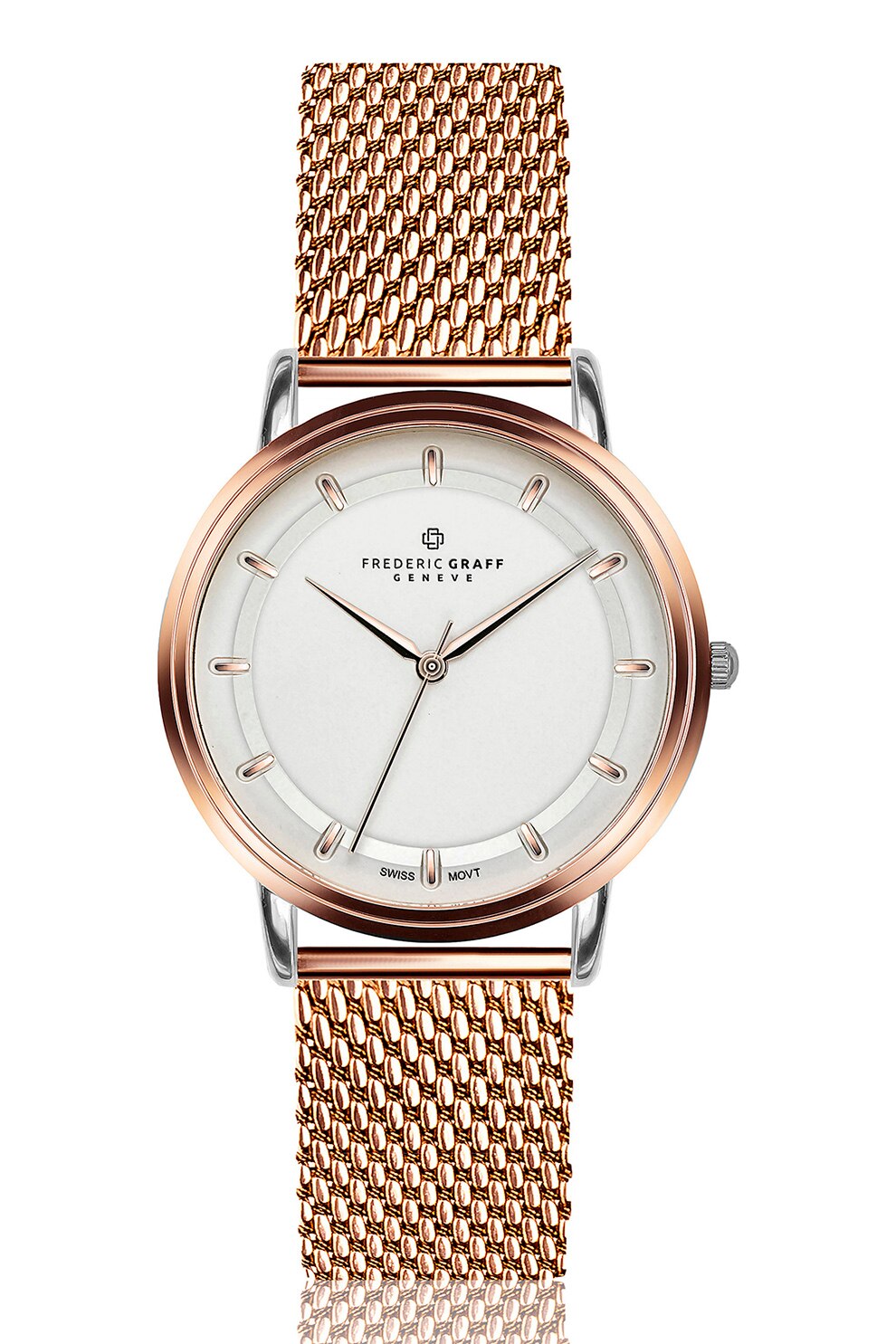 Frederic Graff, Ceas quartz cu logo pe cadran, Auriu rose - eMAG.ro