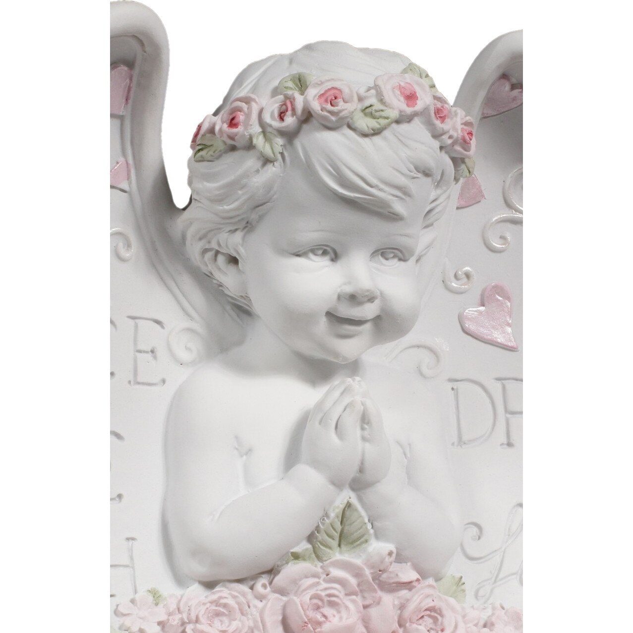 Suport lumanare ingeras cu inimioare, H 17,5cm - eMAG.ro