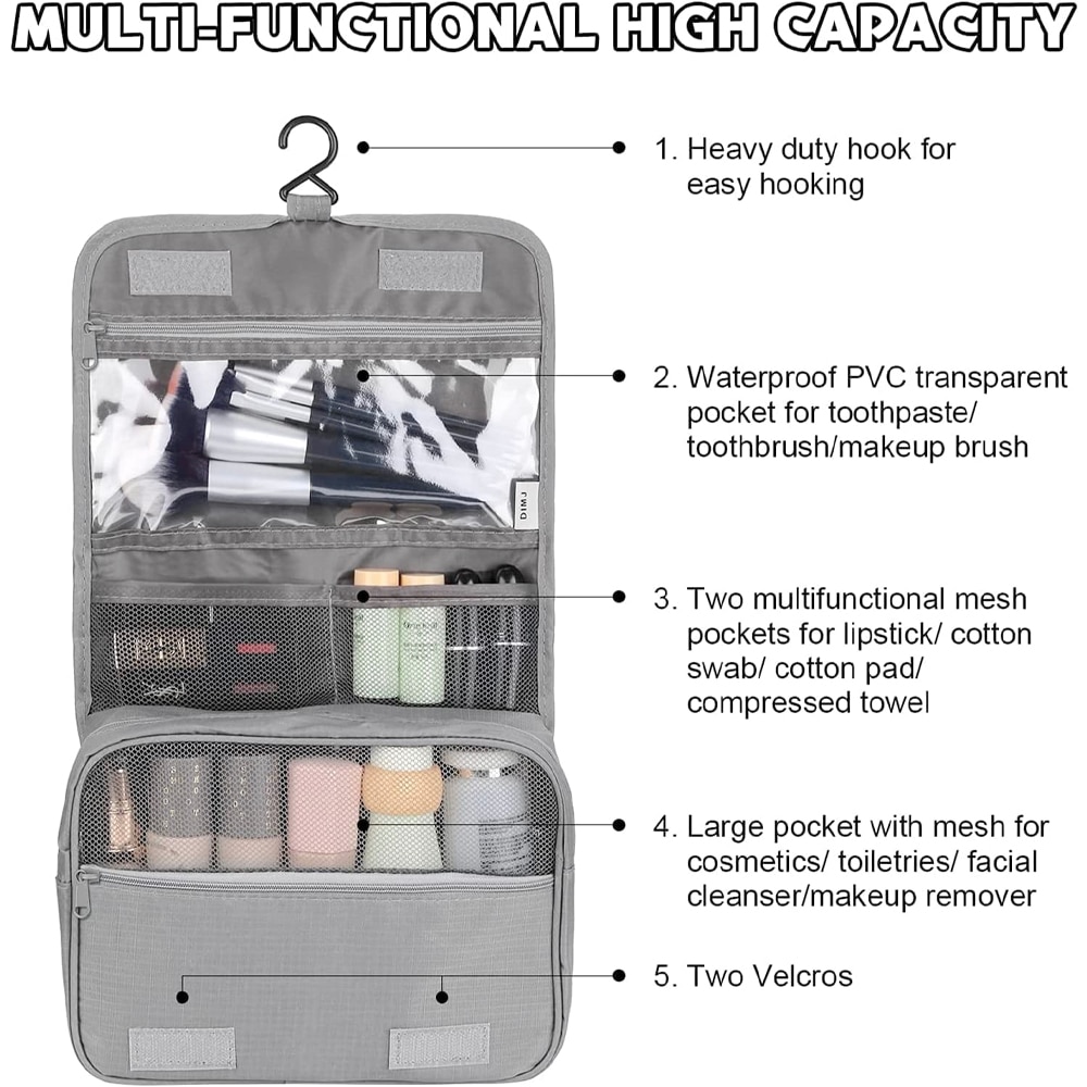 Set 8 huse organizare bagaj, Quasar & Co.®, organizatoare valiza/troler ...