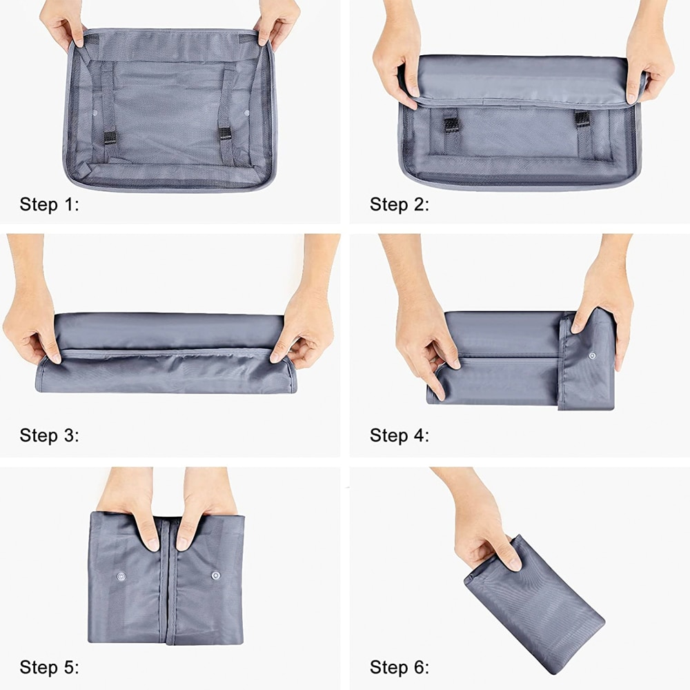 Set 8 huse organizare bagaj, Quasar & Co.®, organizatoare valiza/troler ...